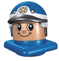 LEGO® Minifigure Primo 45219c01 Primo Figure Head Policeman w/Helmet