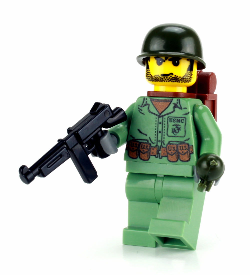 Battle Bricks WW2 Marine Soldier Minifigure | Custom LEGO Battle Brick ...