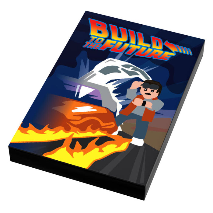 Build to the Future Movie Cover (2x3 Tile) made using LEGO parts - B3