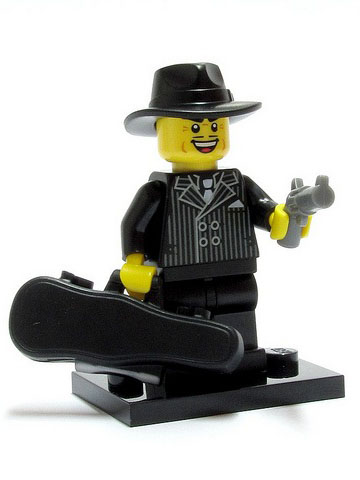 LEGO Minifig col05-15 Gangster Series 5 Complete set w/Stand & Acces ...