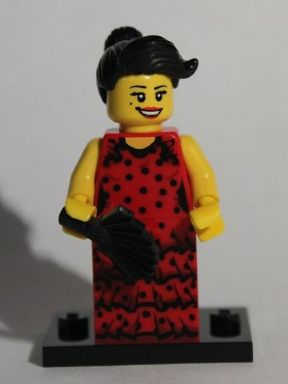 LEGO Minifig col06-6 Flamenco Dancer Series 6 Complete set w/Stand ...