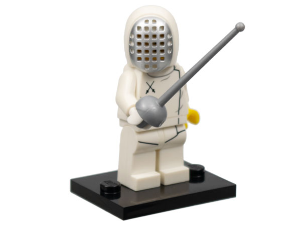 LEGO Minifig col13-11 Fencer Series 13 Complete set w/Stand & Acces ...