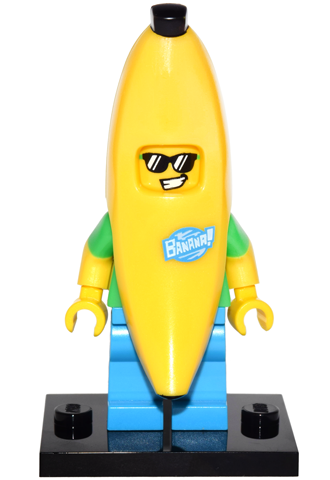 LEGO Minifig col16-15 Banana Guy Series 16 Complete set w/Stand & Acces ...