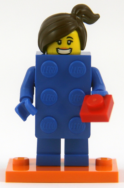LEGO Minifig col18-3 Brick Suit Girl Series 18 Complete set w/Stand ...