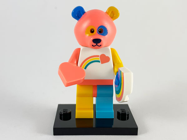 LEGO Minifig col19-15 Bear Costume Guy Series 19 Complete set w/Stand ...