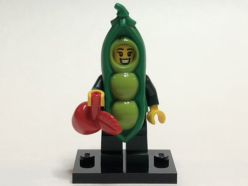 LEGO Minifig col20-3 Peapod Costume Girl Series 20 Complete set w/Stand ...