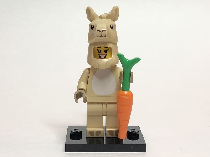 LEGO Minifig col20-7 Llama Costume Girl Series 20 Complete set w/Stand ...