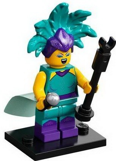LEGO Minifig col21-12 Cabaret Singer Series 21 Complete set w/Stand ...