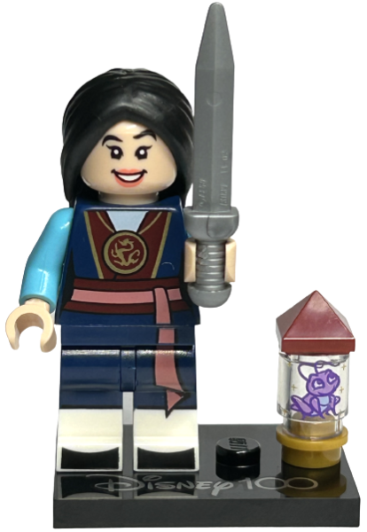 LEGO Minifig coldis100-9 Mulan Disney 100 Complete set w/Stand & Acces ...