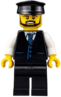 LEGO® Minifigure Town cty0692 Limousine Driver Black Vest w/Blue Strip