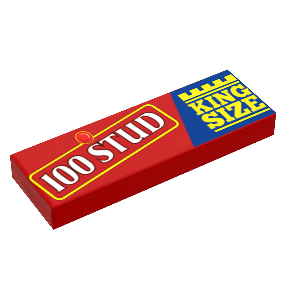 100 Stud Candy (King Size) Printed 1x3 Tile made using LEGO part - B3