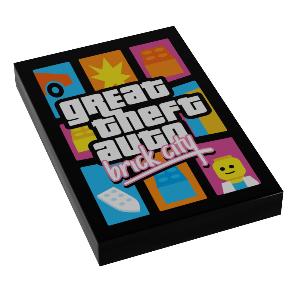 Great Theft Auto: Brick City Video Game Cover (2x3 Tile) made using LE