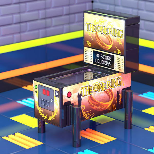 The One Ring, LOTR Pinball Arcade Machine Building Set made using LEGO