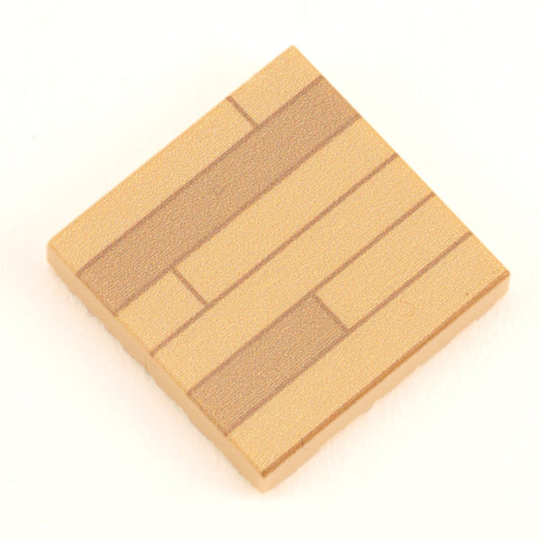 Hardwood Flooring (Light) / Basketball Court 2x2 Tile made using LEGO