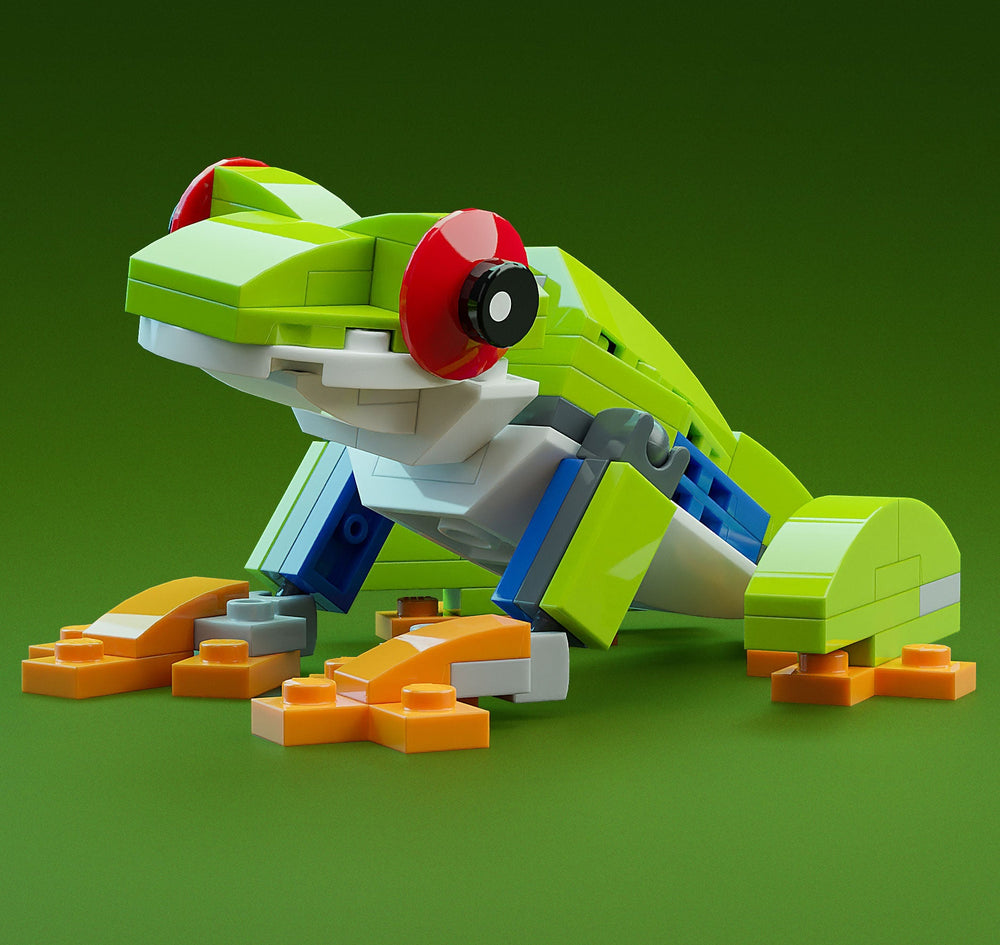 Red-Eye Tree Frog - Custom Building Set made using LEGO parts - B3 Cus