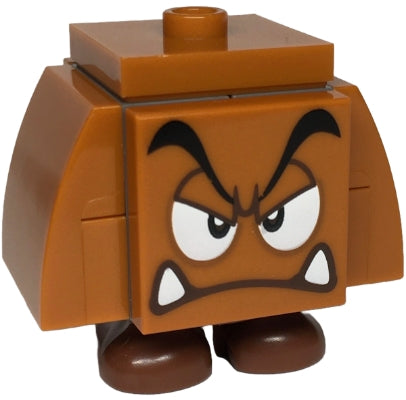LEGO Minifig Super Mario mar0191 Goomba (2 x 2 Jumper) - Angry, Eyelids ...