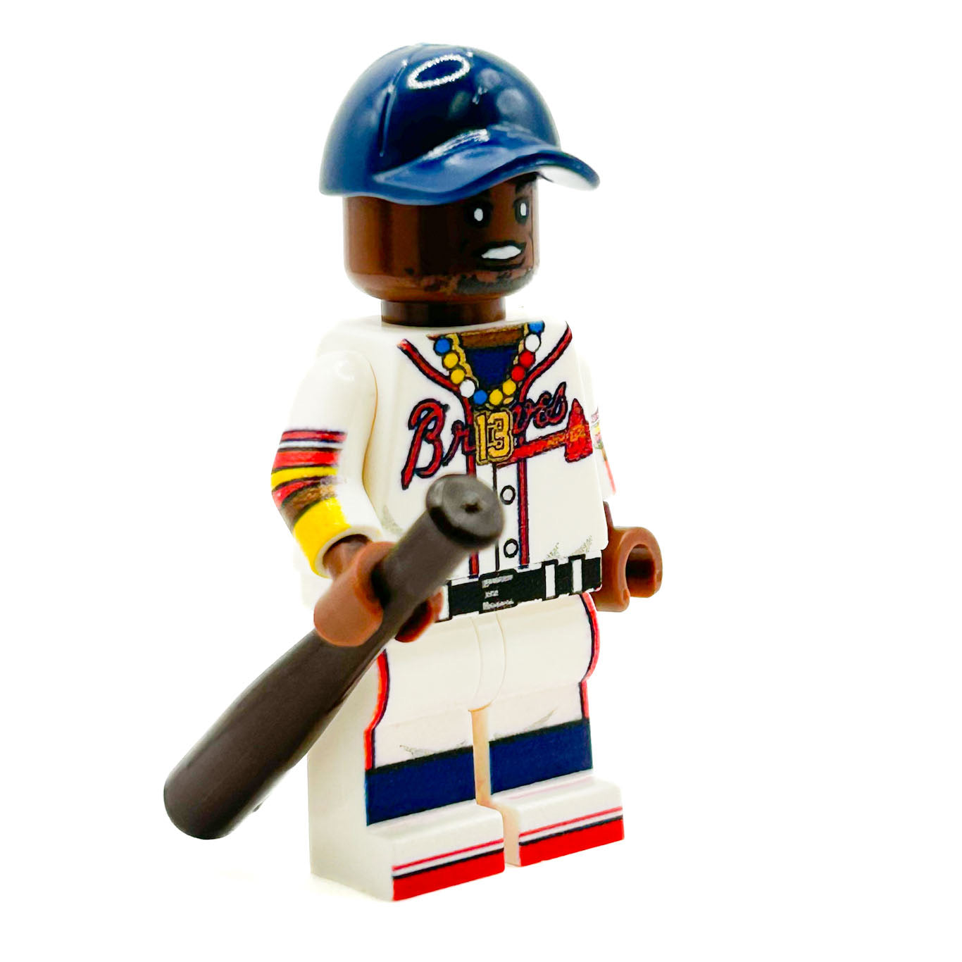 Acuna Atlanta #13 Baseball Player Minifig made using LEGO parts - B3 C