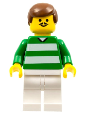 LEGO® Minifigure Sports soc002 Soccer Player Green and White Team w/Nu