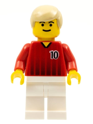 LEGO® Minifigure Sports soc089 Soccer Player Red and White Team w/Numb