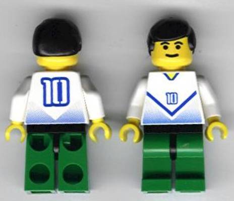LEGO® Minifigure Sports soc099 Soccer Player White & Blue Promo Player
