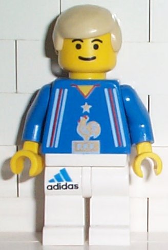 LEGO® Minifigure Sports soc104 Soccer Player French Team White Legs Pl