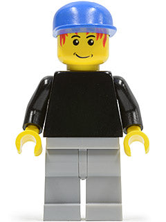 LEGO® Minifigure Sports soc117 Plain Black Torso w/Black Arms Light Bl