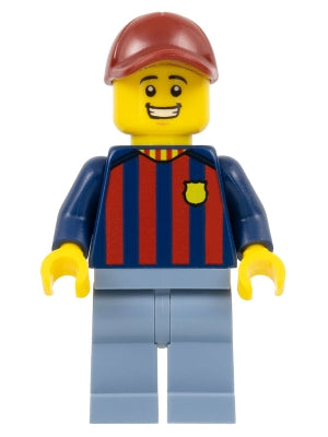 LEGO® Minifigure Sports soc144 Soccer Fan FC Barcelona Male Sand Blue