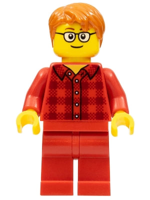 LEGO Minifig LEGO Brand twn355 Ludo Red Male Red Plaid Flannel Shirt ...