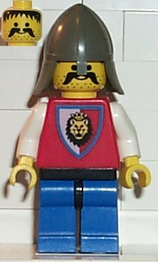 LEGO Minifig Castle cas065 Royal Knights Knight 3 Dark Gray Neck ...